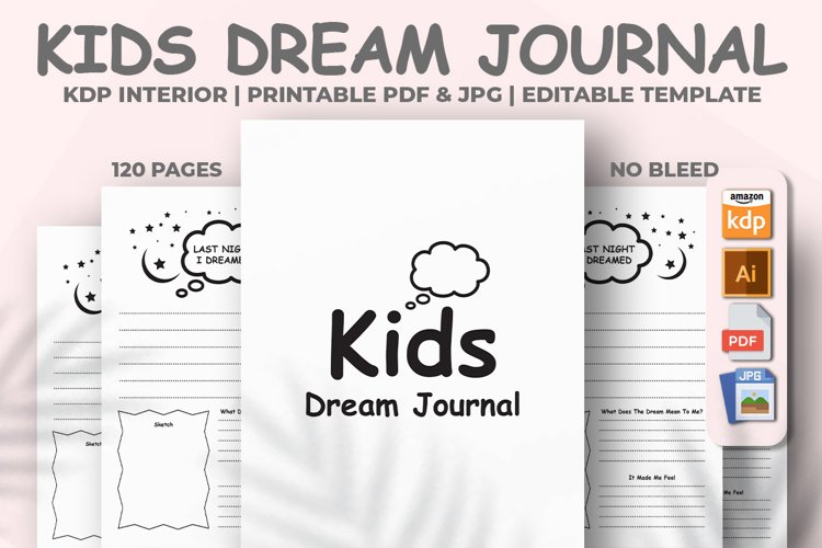 Kids Dream Journal KDP Interior (2157974) | Planner Templates | Design ...