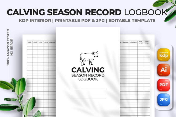 Calving Season Record Logbook KDP Interior