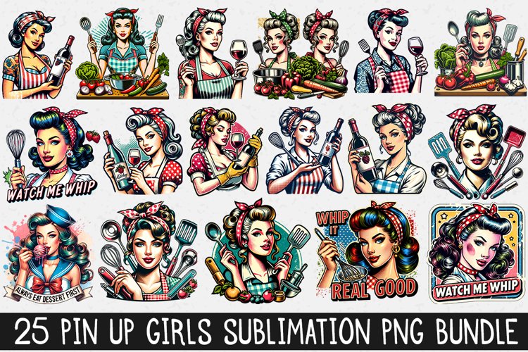 Sailor Pin Up Girls Sublimation Bundle