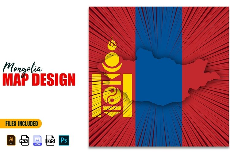 Mongolia Independence Day Map Design