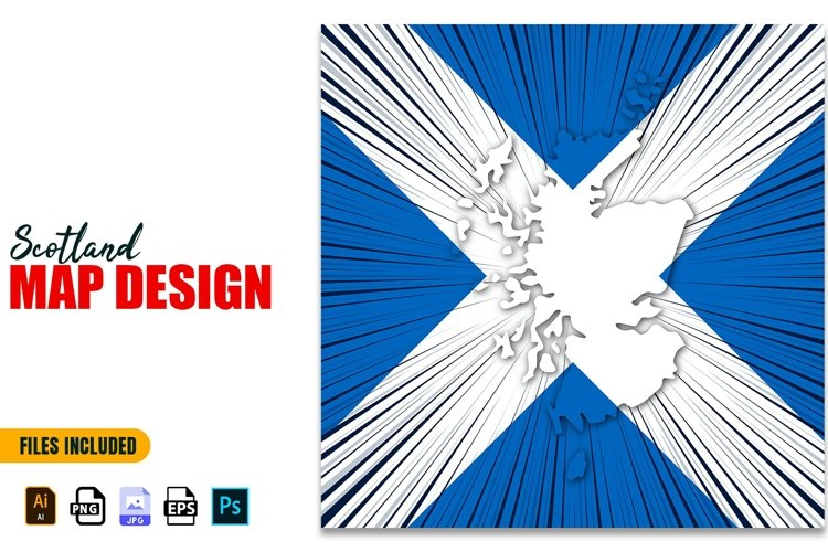 Scotland National Day Map Design