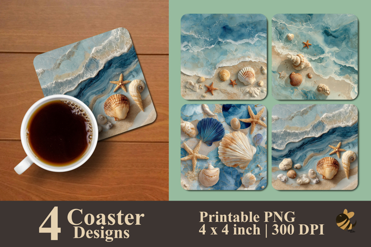 Dream Of The Coastal Sea Coaster Sublimation Design