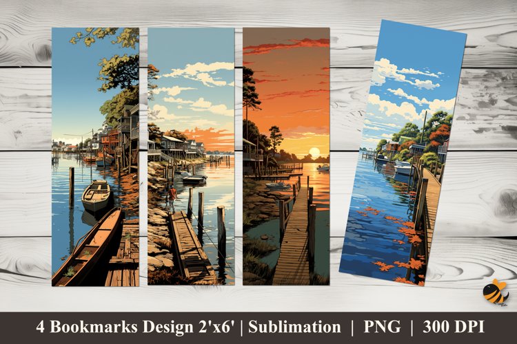 Antique Island Bookmark Sublimation Design