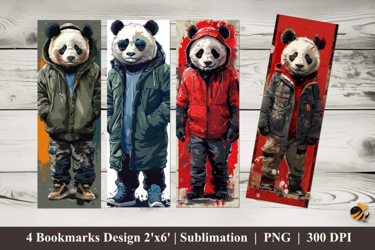 Elite Panda Bookmark Sublimation Design