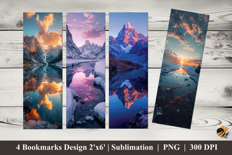Panorama Bookmarks Sublimation Design