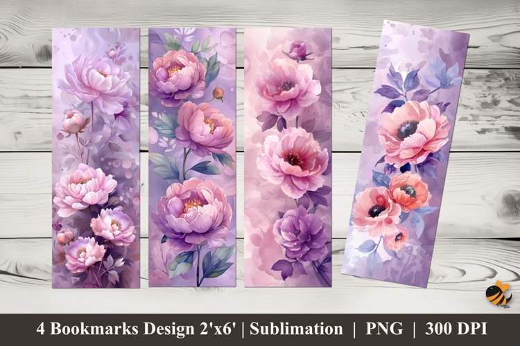 Pastel Purple Bookmarks Sublimation Design