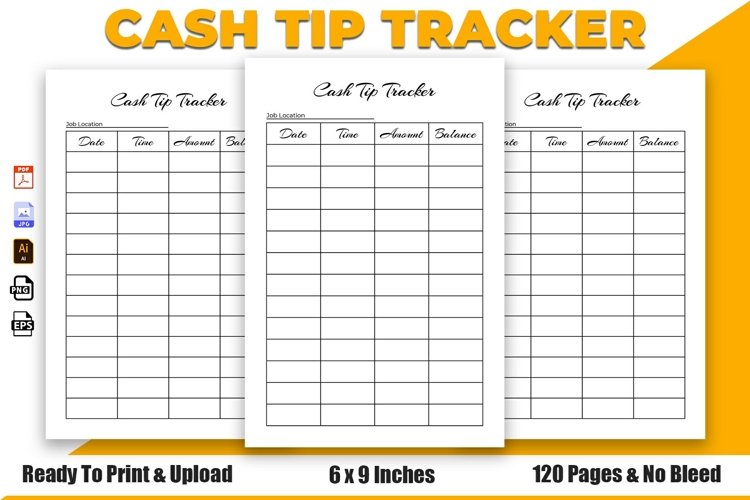Cash Tip Tracker KDP Interior Design
