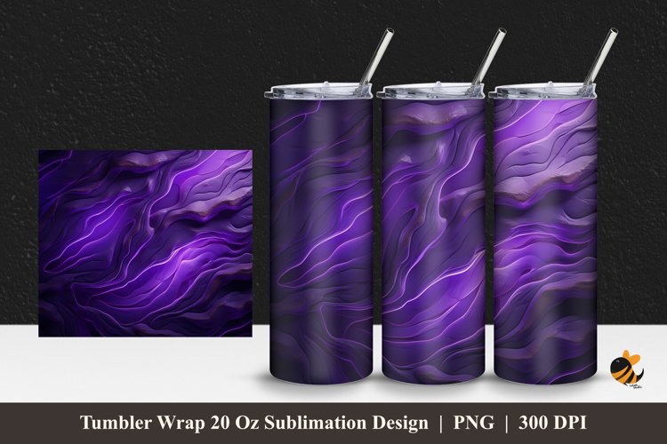 Neon Purple Tumbler Wrap Sublimation Design 1