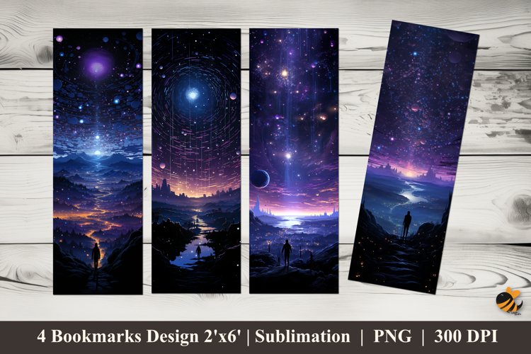 Fantasy Night Bookmarks Sublimation Design