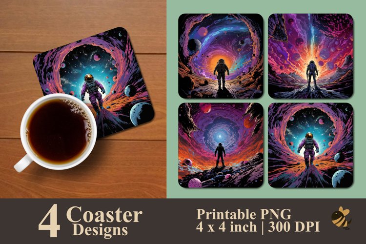 Space Fantasy Coaster Sublimation Designs