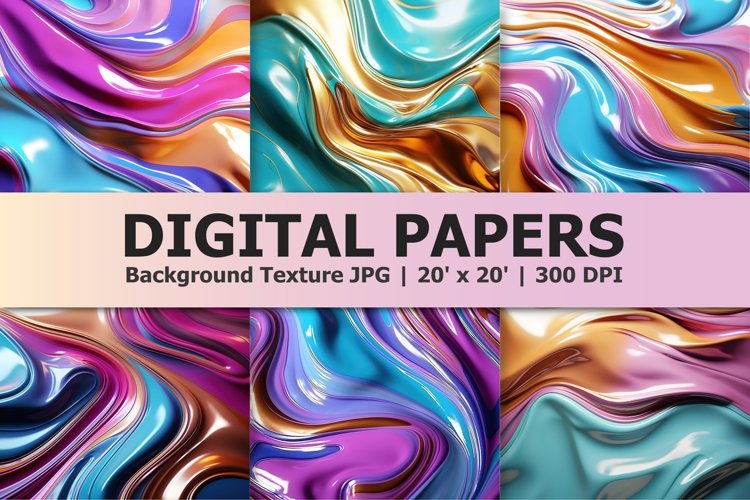 Acrylic Metallic Liquid Digital Paper