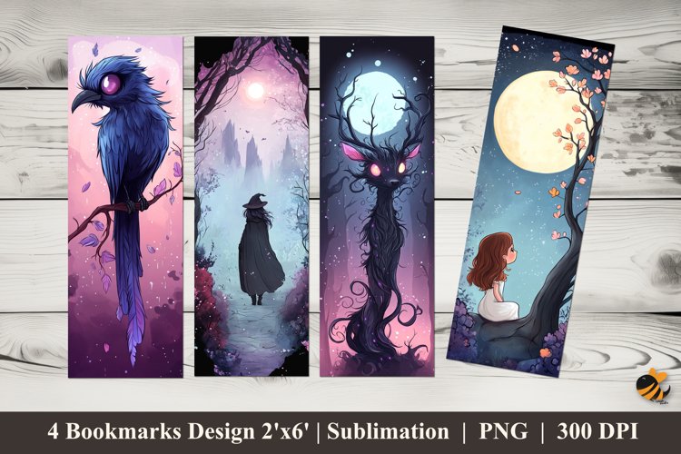 Serene Night Bookmarks Sublimation Design