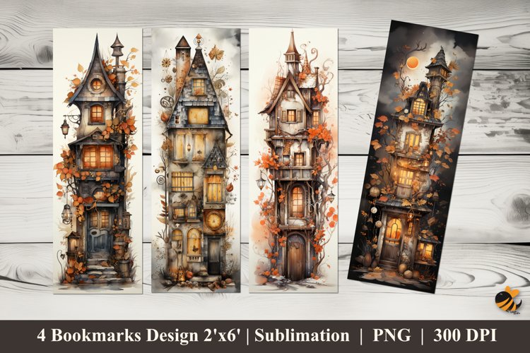 Antique House Bookmarks Sublimation Design