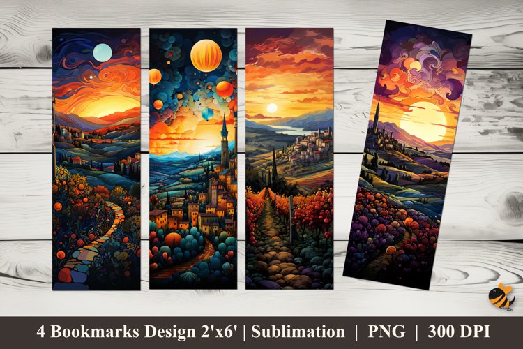 Landscape Garden Bookmarks Sublimation Design