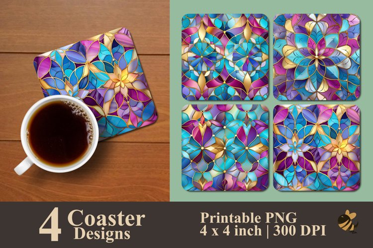Vibrant Islamic Coaster Sublimation Designs