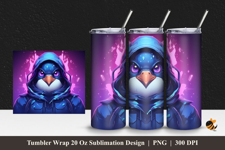 Master Penguin Tumbler Wrap Sublimation Design 1