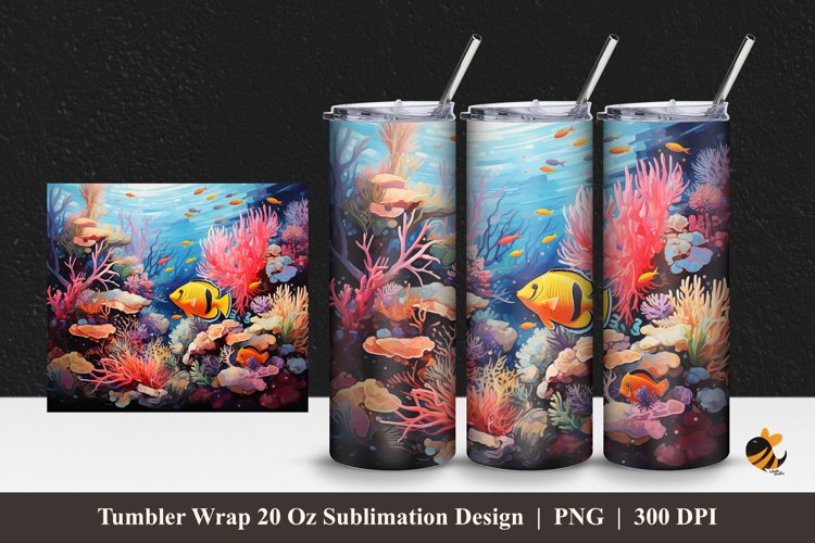 Natural Euphoria Tumbler Wrap Sublimation Design 1