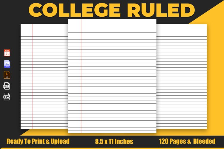 College Ruled Line Paper KDP Interior Design (2215234)