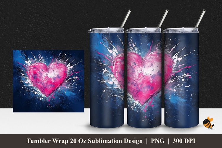 Love Tumbler Wrap Sublimation Design 1 (4173263)