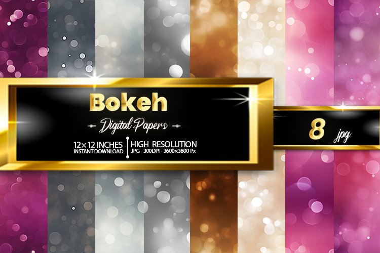 Bokeh Digital Papers Bundle (3826646)