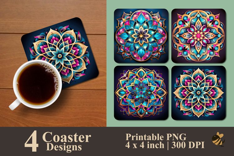 Islamic Geometric Coaster Sublimation Designs