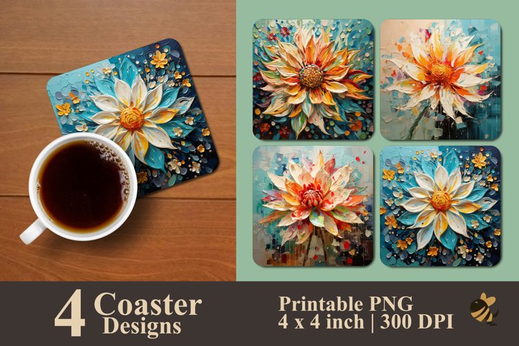 Abstract Acrylic Coaster Sublimation Designs
