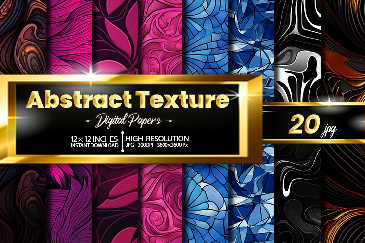 Abstract Texture Digital Papers Bundle
