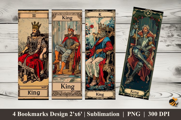 The King Bookmarks Sublimation Design