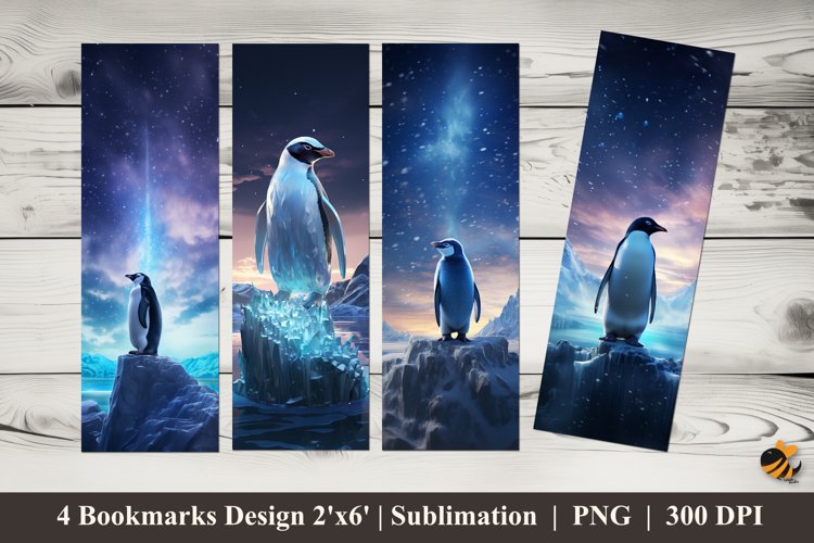 Penguin Himself Bookmarks Sublimation Design