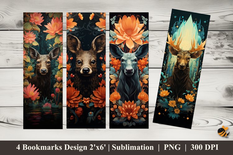 Deer Symbol Bookmarks Sublimation Design