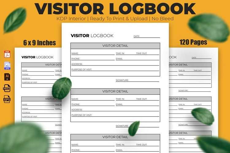 Visitor Logbook KDP Interior Design