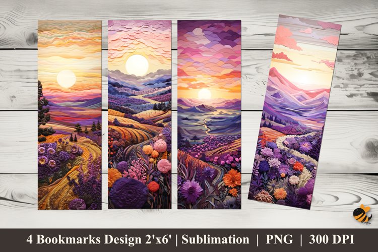 Spring Landscape Bookmarks Sublimation Design