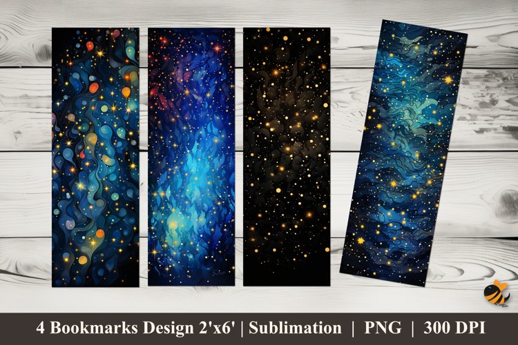 Shinning Stars Bookmarks Sublimation Design
