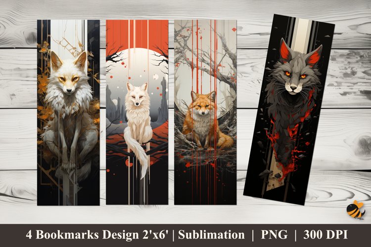 Epic Wolf Bookmarks Sublimation Design