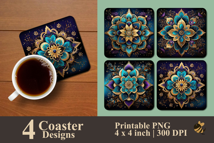 Mandala Fusion Coaster Sublimation Design