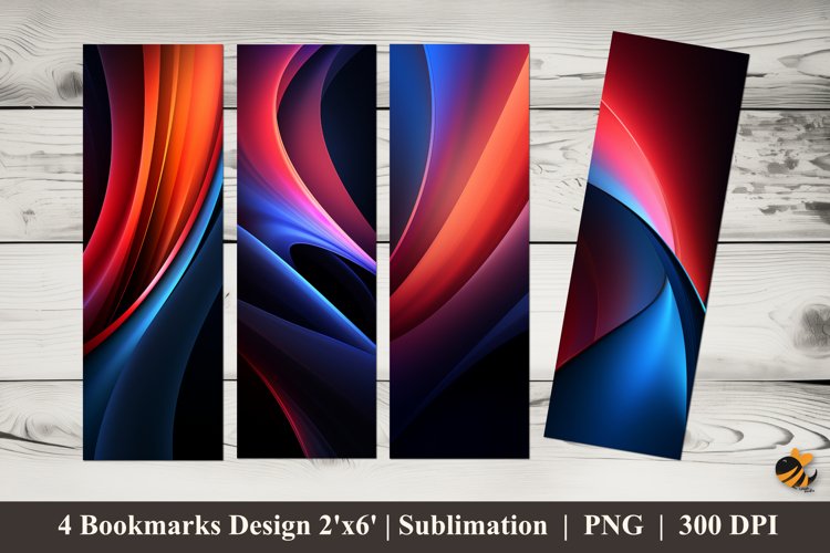 Gradient Wallpaper Bookmarks Sublimation Design