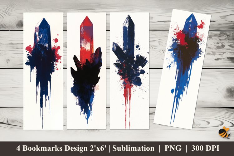Art Splash Bookmarks Sublimation Design
