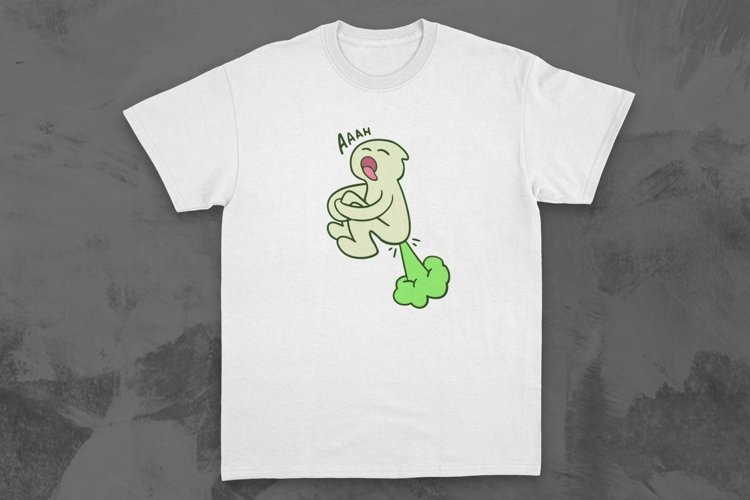 Aaah Pop Cartoon T-shirt Design