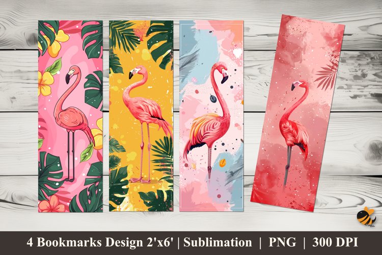 Flamingo Bookmark Sublimation Design