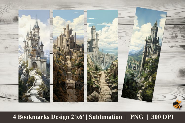 Antique Medieval Bookmarks Sublimation Design