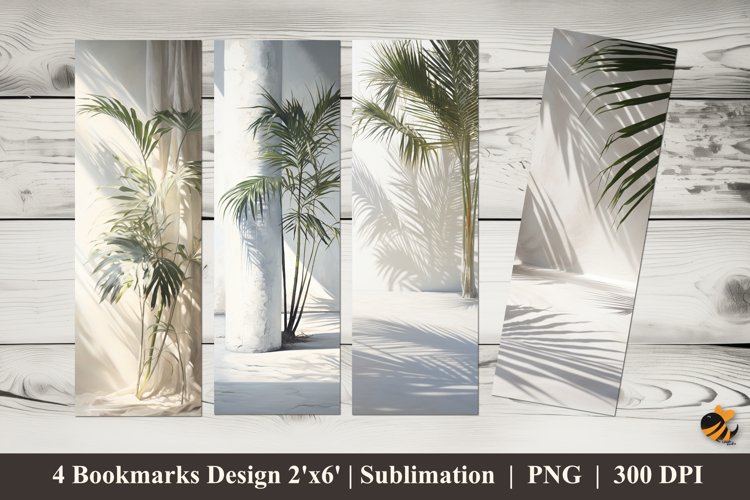 Leaf Shadow Bookmark Sublimation Design