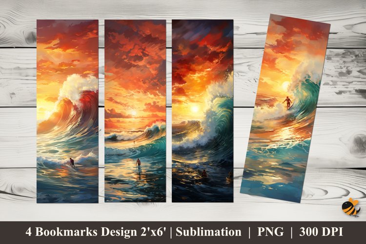 Big Wave Bookmark Sublimation Design
