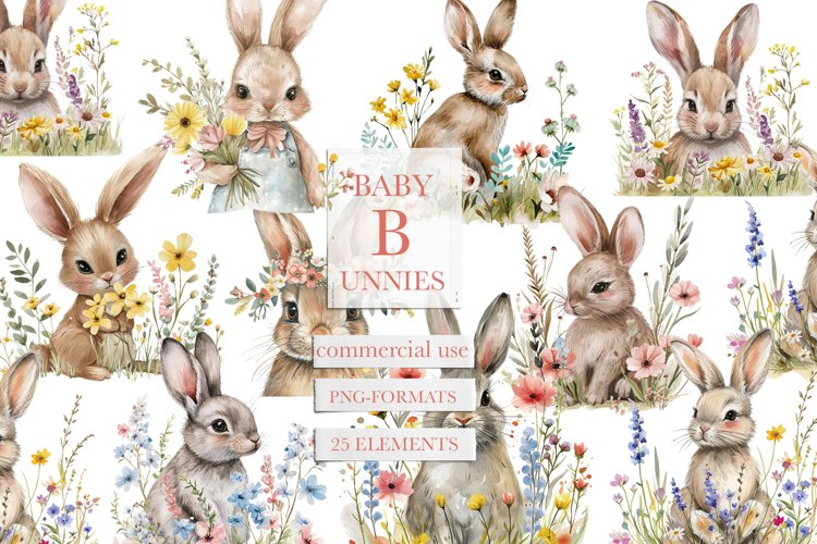 Baby bunny clipart, Fluffy bunny clipart, Rabbit clipart