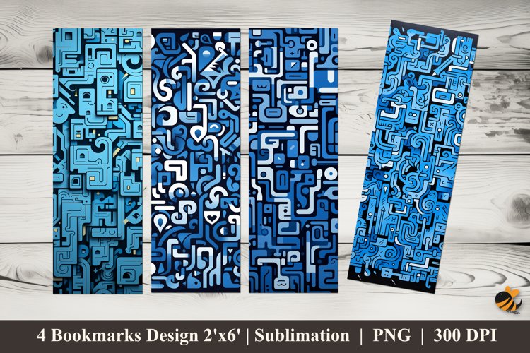 Abstract Geometric Bookmarks Sublimation Design