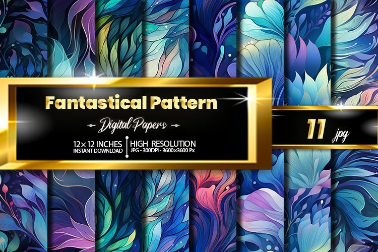 Fantastical Pattern Digital Papers Bundle