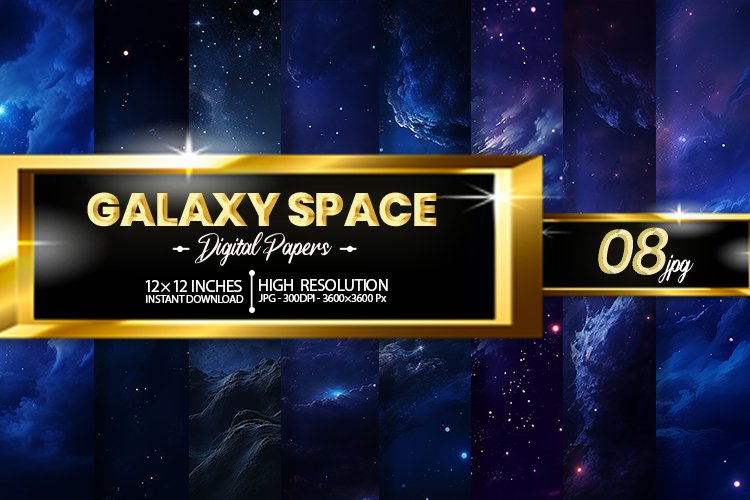 Galaxy Space Digital Papers Bundle