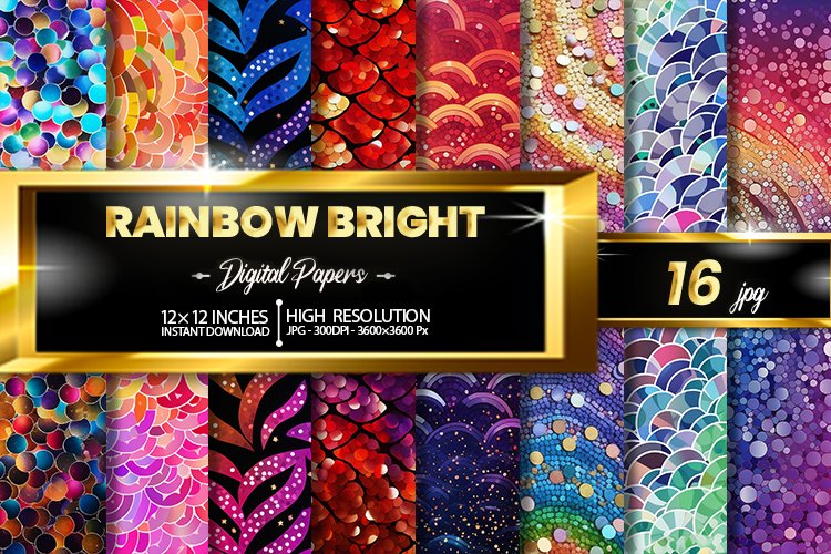 Rainbow Bright Digital Papers (4232221)