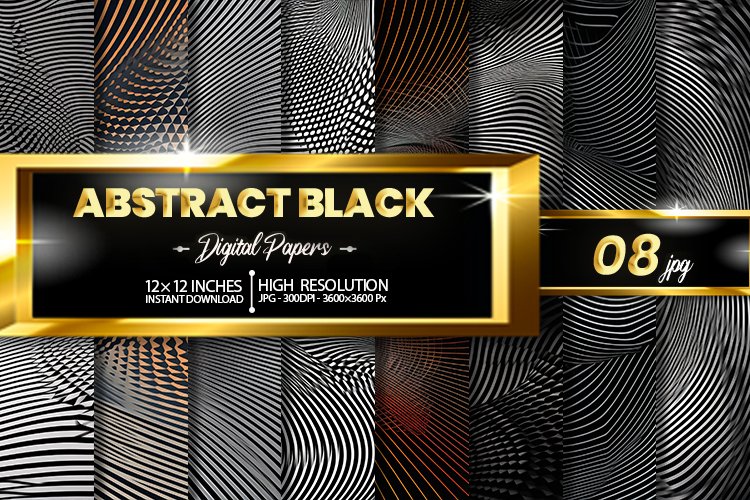 Abstract Black Digital Papers (4231216)