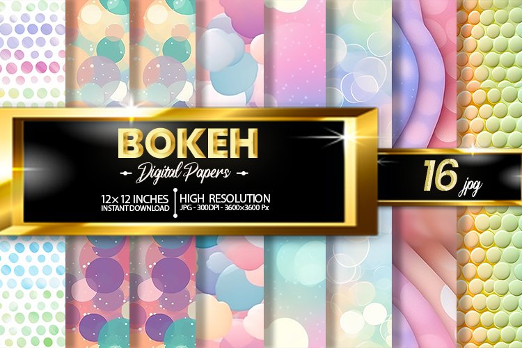 Bokeh Digital Papers Bundle (3446794)
