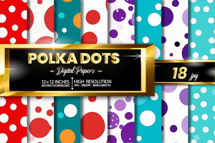 Polka Dots Digital Papers (4232185)